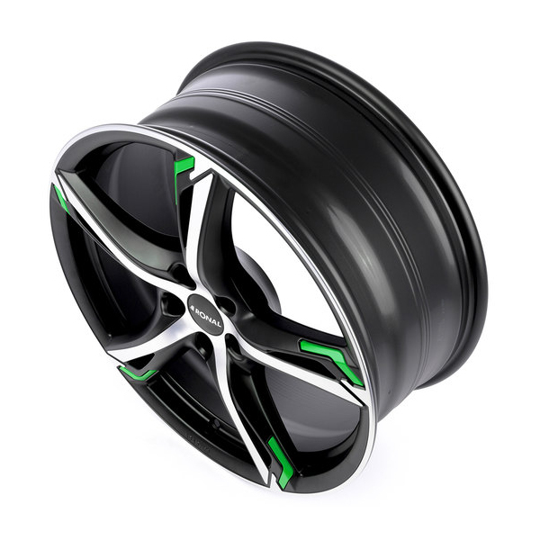 Ronal R62 Black Polished Green 20" Alloy Wheels - Wheelbase
