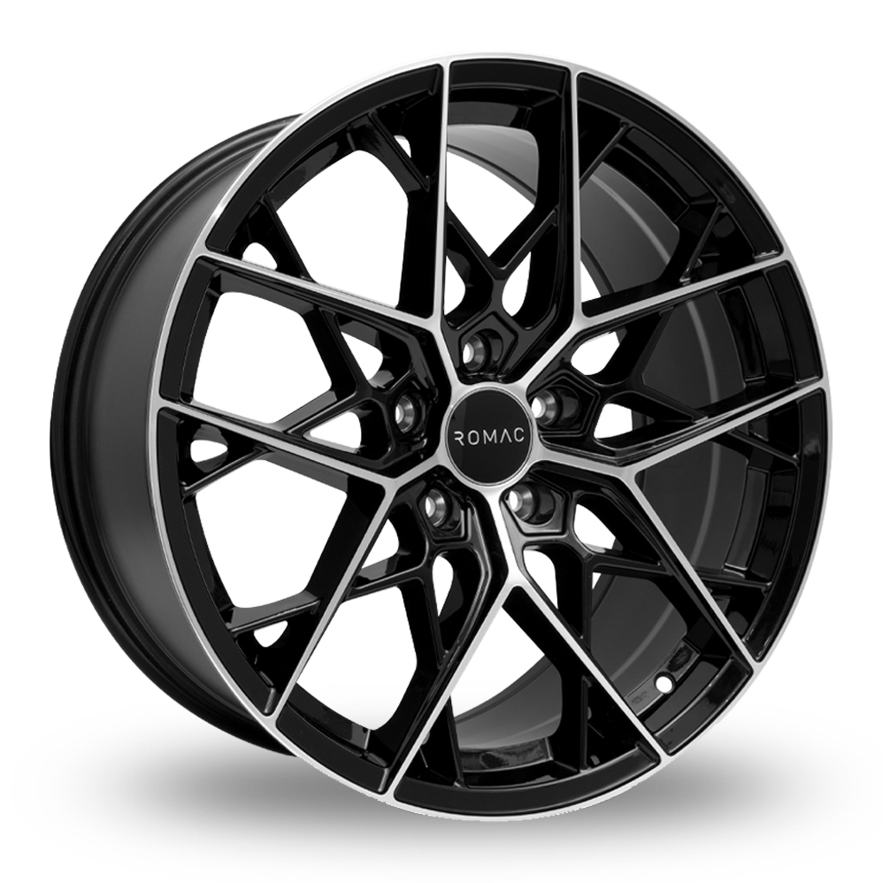 Romac Vortex Gloss Black Polished 20" Alloy Wheels - Wheelbase