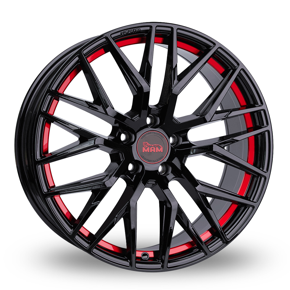 MAM RS4 Black Red Inside 19" Alloy Wheels - Wheelbase