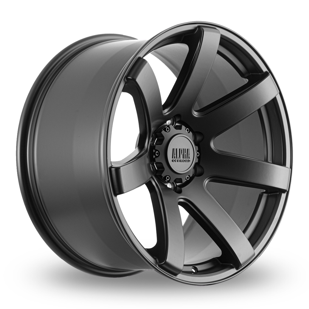 Alpha Offroad Gauntlet Satin Black 20" Alloy Wheels - Wheelbase