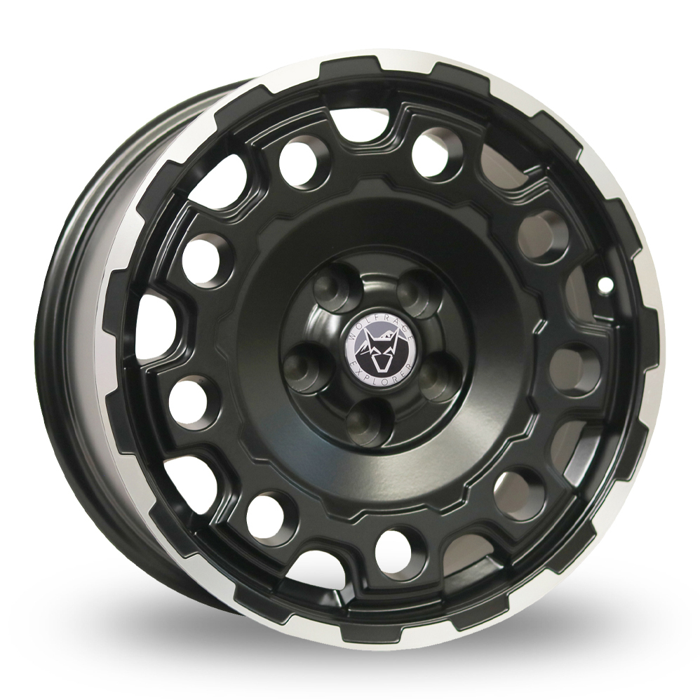 Buy 17" Wolfrace Wolverine Matt Black Polished Alloy Wheels - Wheelbase