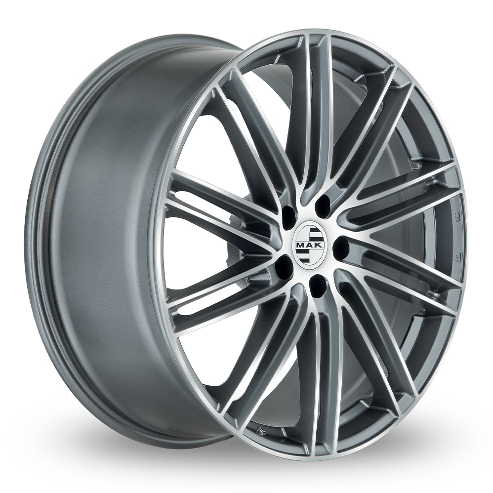 MAK Leipzig Gun Metal Mirror Face 21" Wider Rear Alloy Wheels - Wheelbase