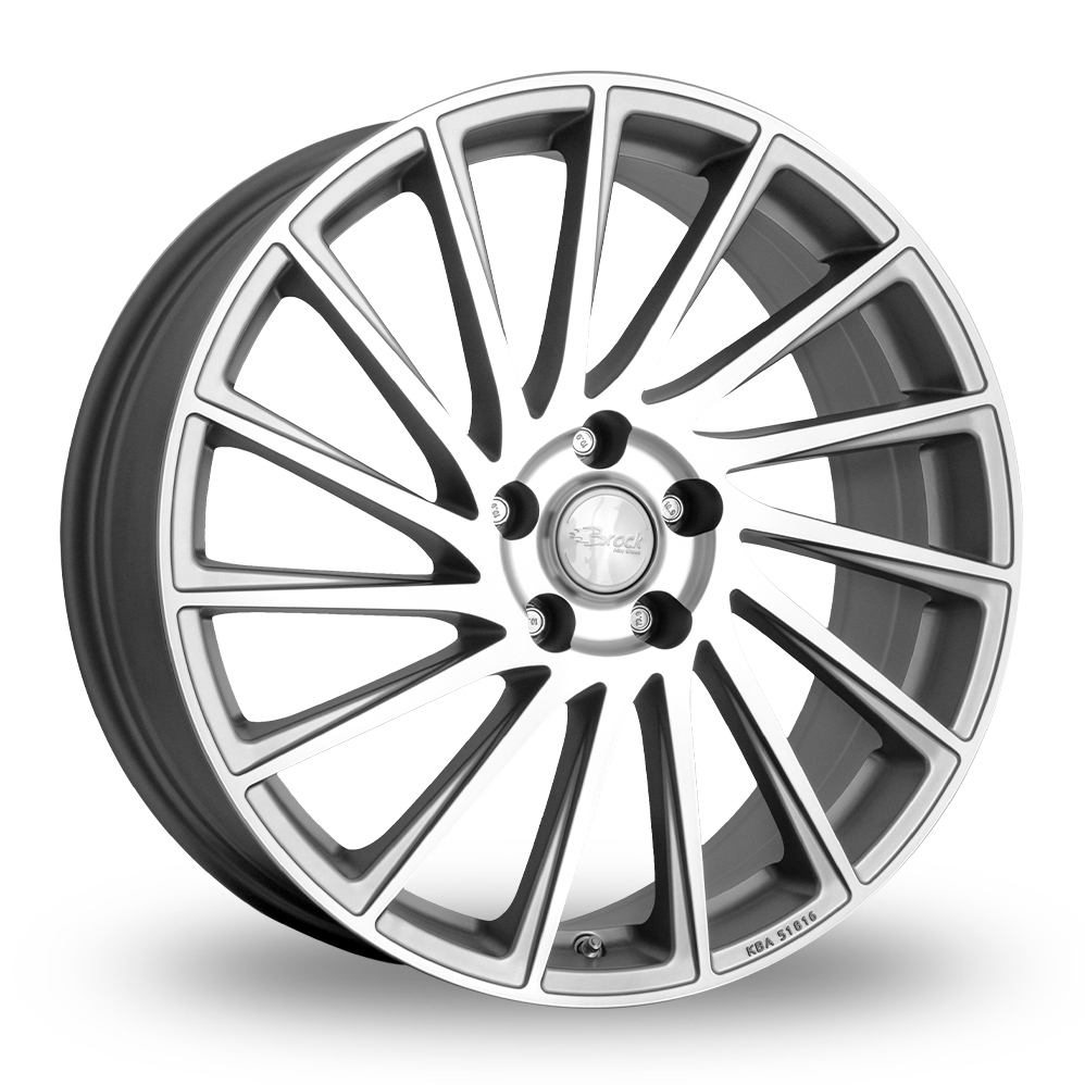 Buy 18" Brock B39 Matt Grey Polished Alloy Wheels - Wheelbase