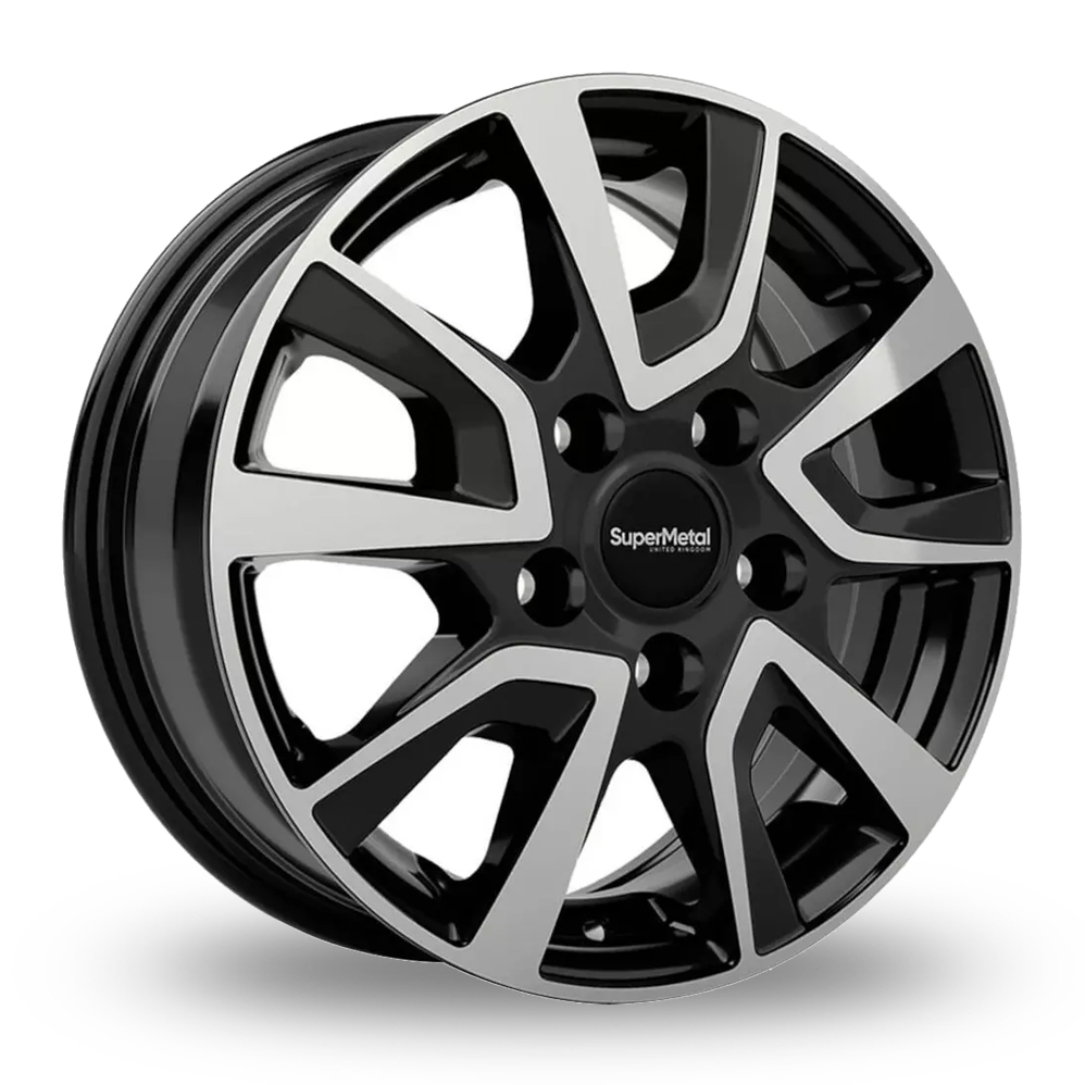 SuperMetal Vault Gloss Black Polished 16" Alloy Wheels - Wheelbase