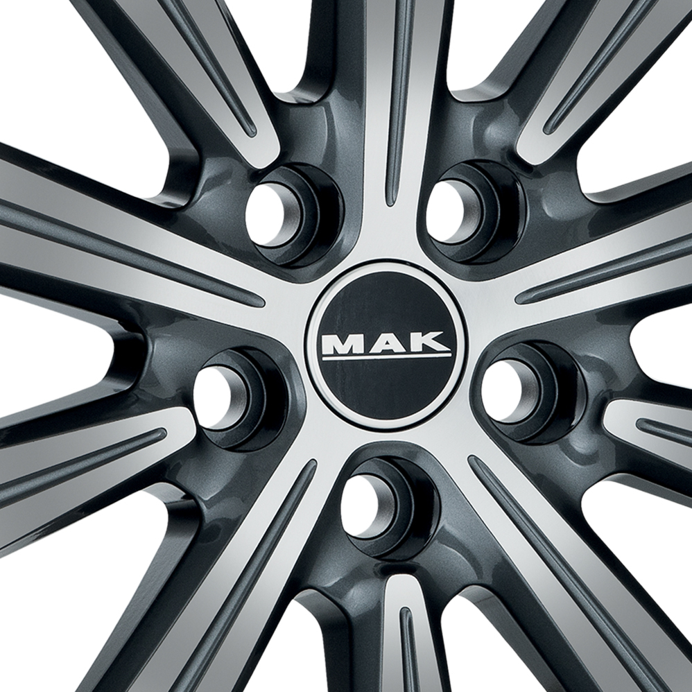 MAK Birmingham Gun Metal Mirror Face 22" Alloy Wheels - Wheelbase