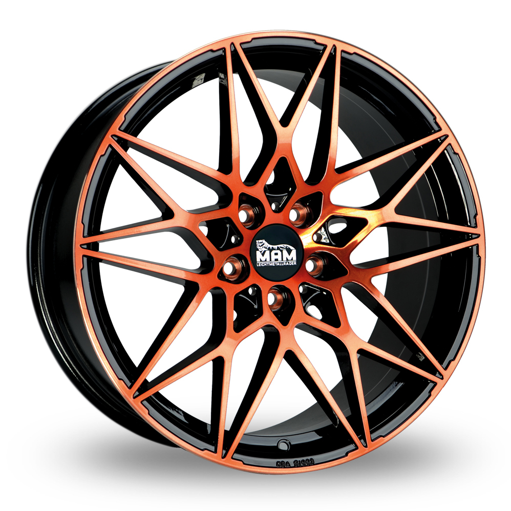 MAM B2 Black Front Orange 20" Alloy Wheels - Wheelbase