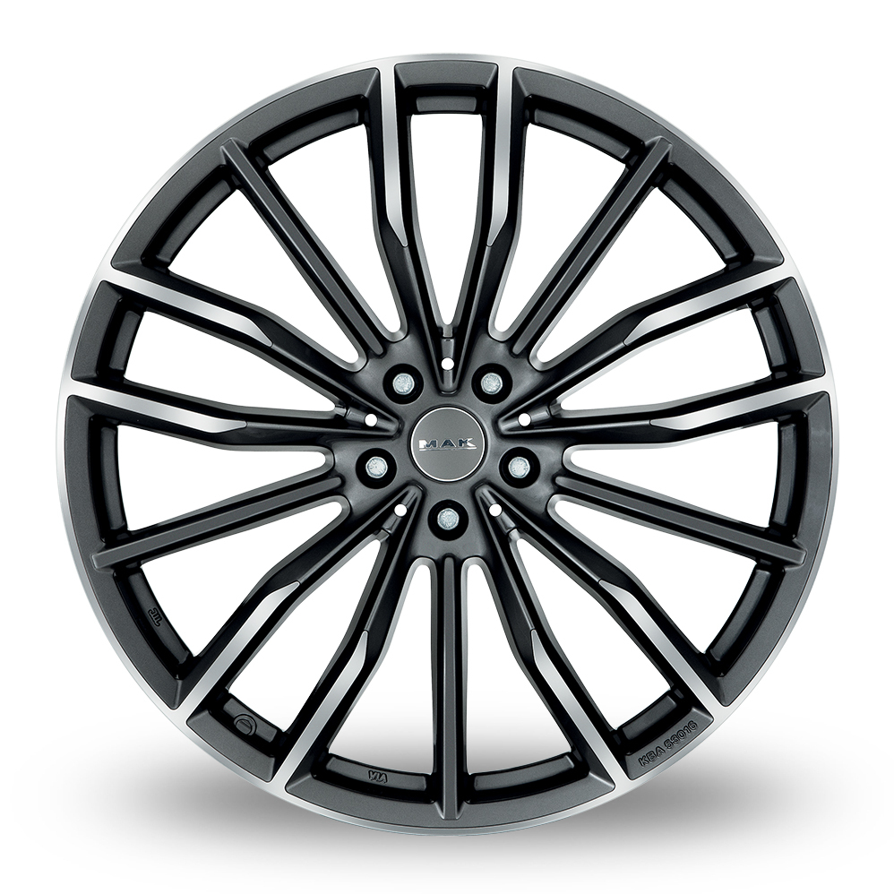 MAK Rapp Gun Metal Mirror Face 20" Wider Rear Alloy Wheels - Wheelbase