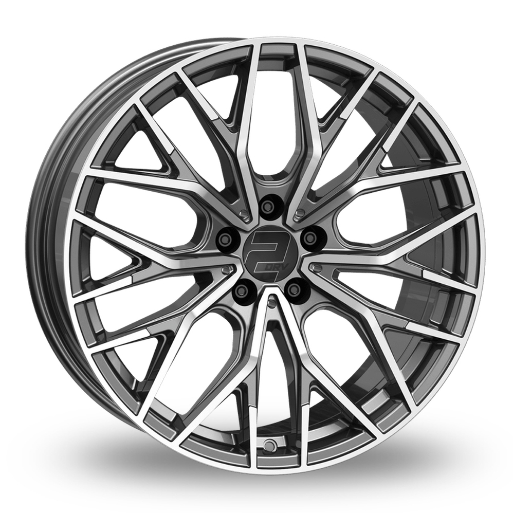 2DRV WH37 Daytona Grey Polished 19" Alloy Wheels - Wheelbase