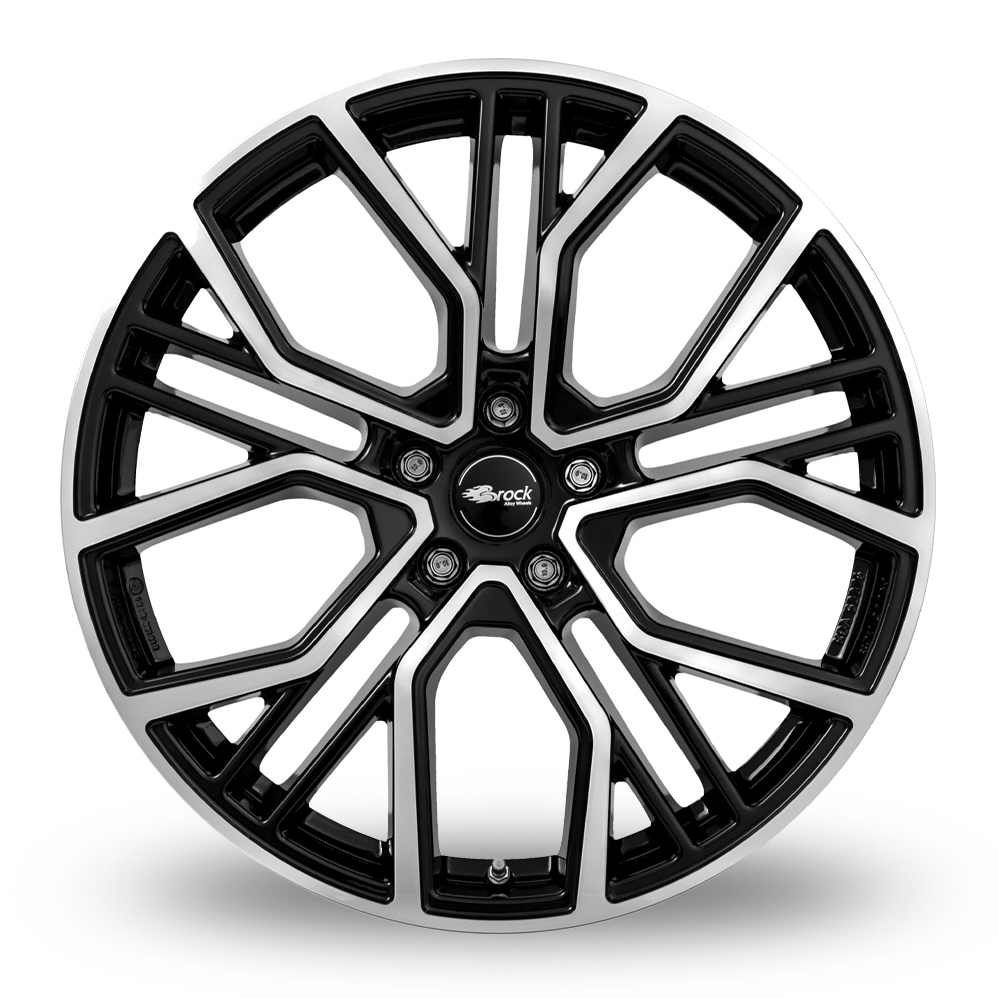 Buy 21" Wider Rear Brock B41 Gloss Black Polished Alloy Wheels - Wheelbase