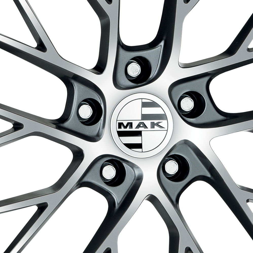 MAK Monaco Gun Metal Mirror Face 21" Wider Rear Alloy Wheels - Wheelbase