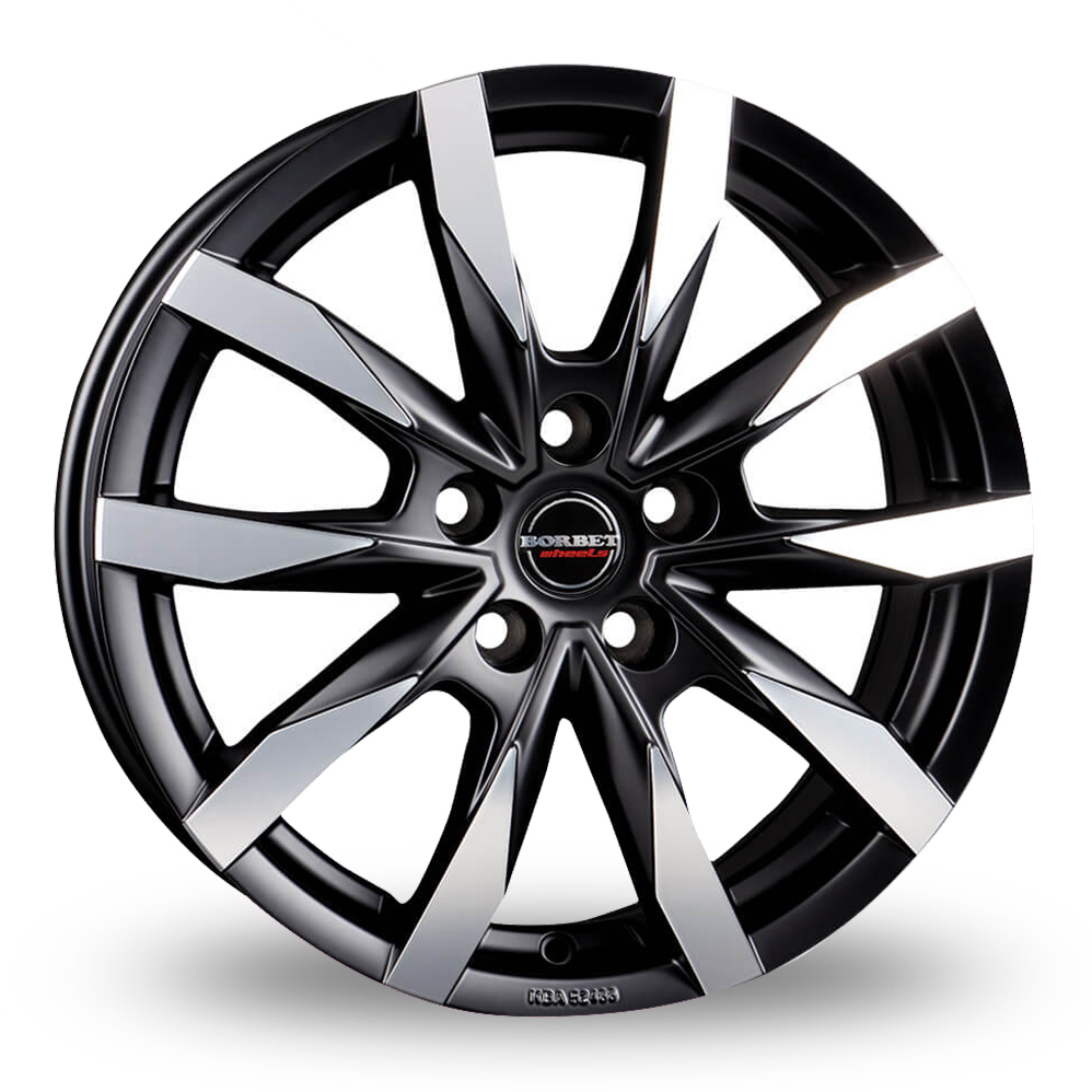 Borbet CW5 Matt Black Polished 16" Alloy Wheels - Wheelbase