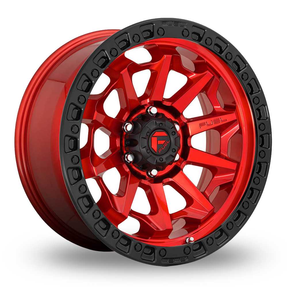 Fuel Off-Road Covert Candy Red Black Bead Ring 20" Alloy Wheels - Wheelbase