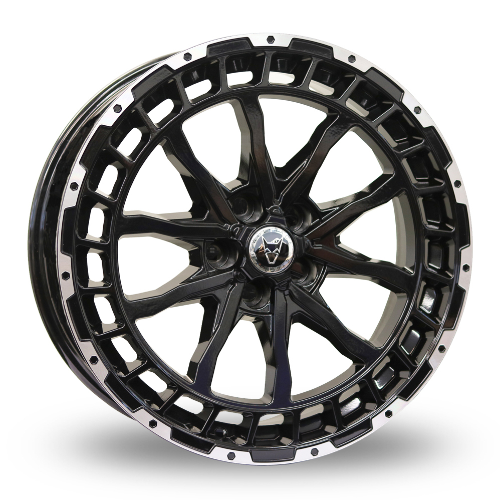 Wolfrace Wolf Gloss Black Polished 20" Alloy Wheels - Wheelbase