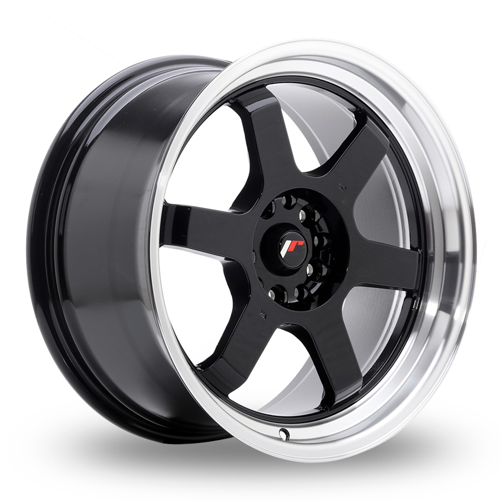 Japan Racing JR12 (9x18) Gloss Black Machined Lip 18" Alloy Wheels ...