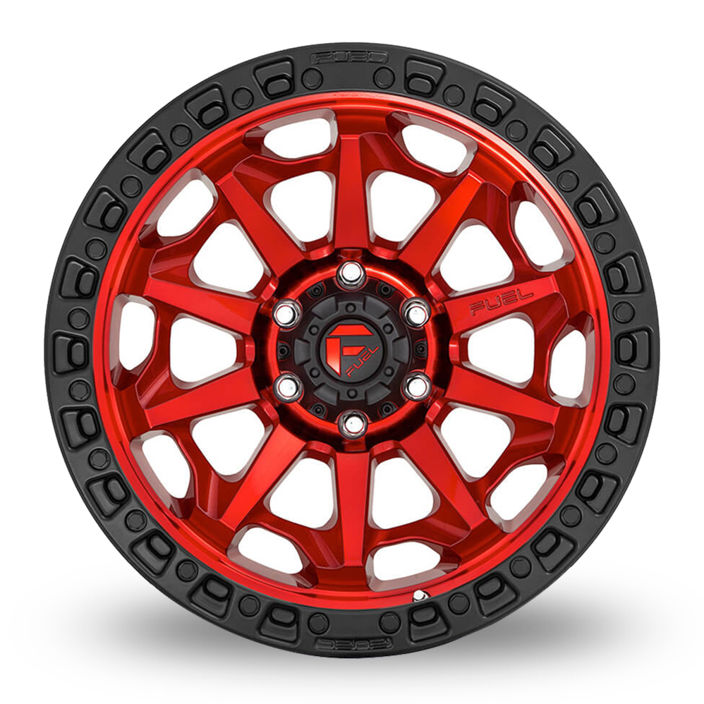 Fuel Off-Road Covert Candy Red Black Bead Ring 20" Alloy Wheels - Wheelbase