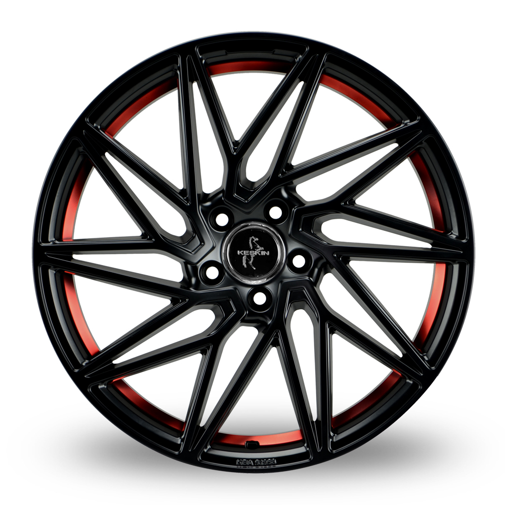 Keskin Tuning KT20 Matt Black Red Inside 19" Alloy Wheels - Wheelbase