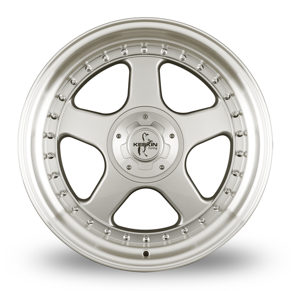 Keskin Tuning KT1 Silver Polished Lip 17" Wider Rear Alloy Wheels ...