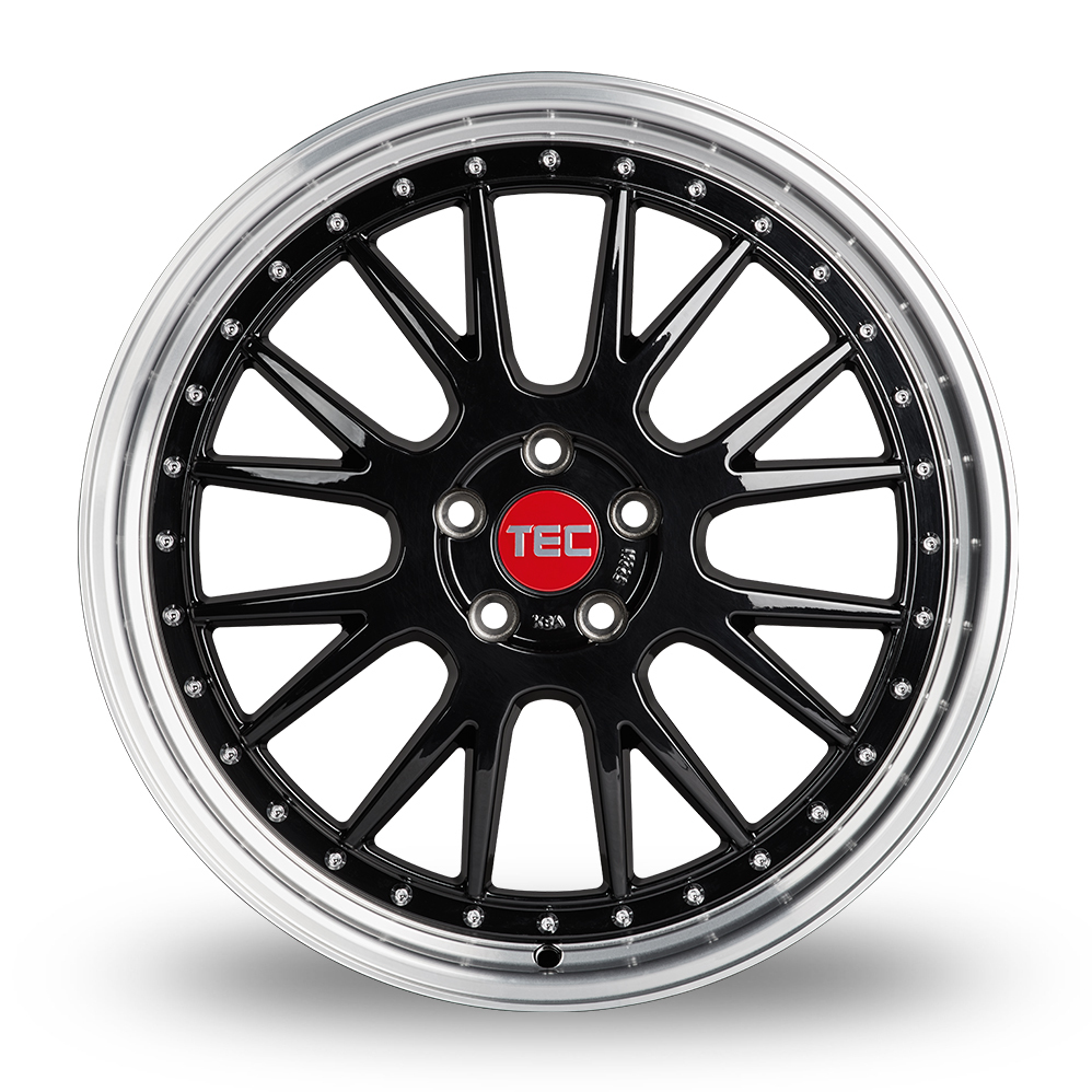 TEC Speedwheels GT EVO Black Polished Lip 18" Alloy Wheels - Wheelbase