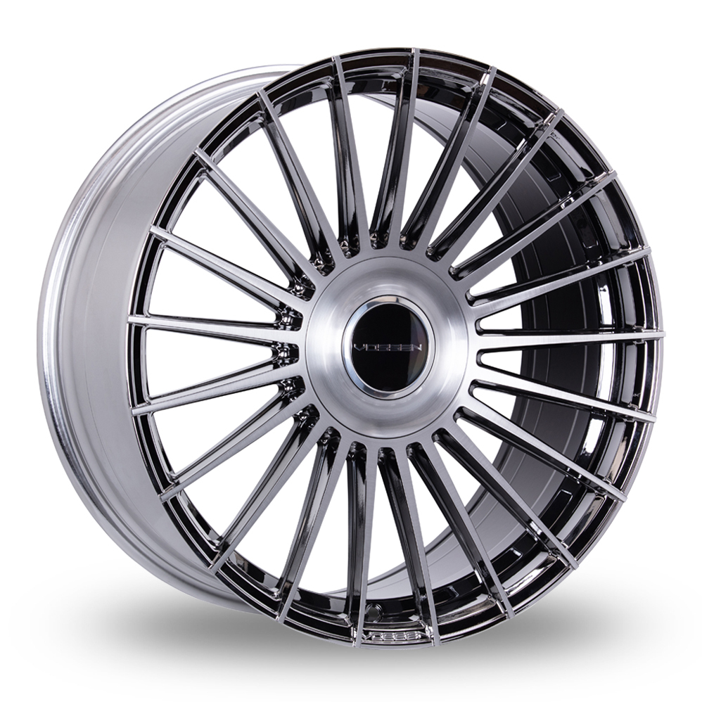 Vossen HF-8 Brushed Gloss Black 24" Alloy Wheels - Wheelbase