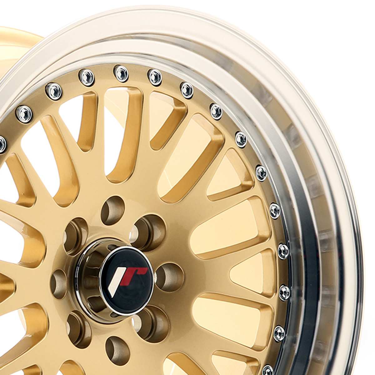 Japan Racing JR10 (8X15) Gold Machined Lip 15" Alloy Wheels - Wheelbase