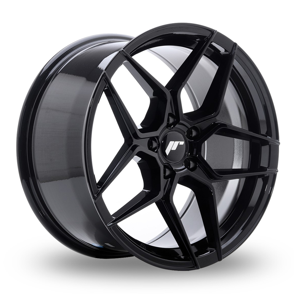 Japan Racing JR34 (Wider Rear) Gloss Black 18" Wider Rear Alloy Wheels ...