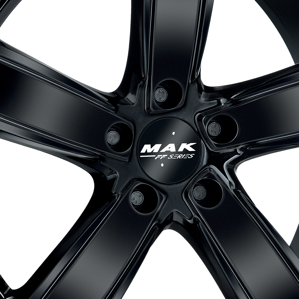 Buy 20" Wider Rear MAK Turismo-FF Gloss Black Mirror Ring Alloy Wheels ...