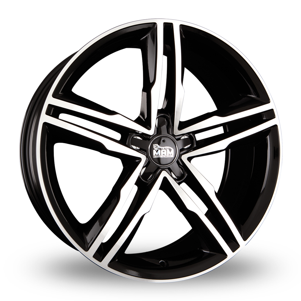 MAM A1 Gloss Black Polished Face 18" Alloy Wheels - Wheelbase