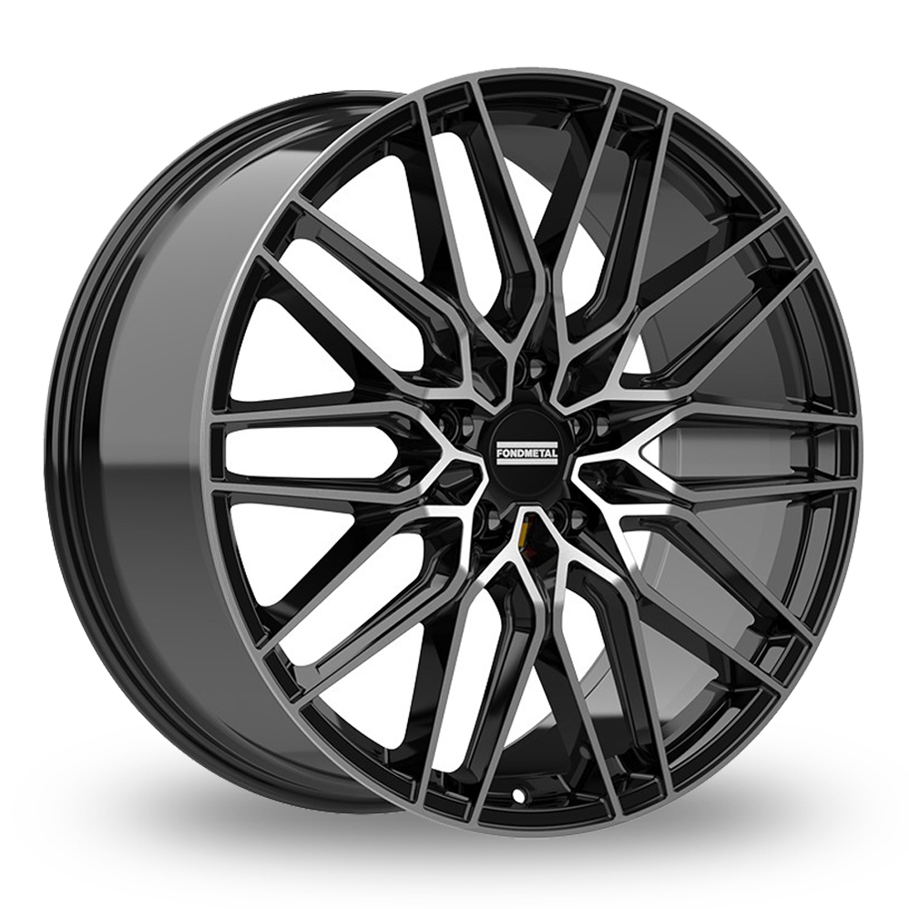 Fondmetal Cratos Gloss Black Machined Face 21" Wider Rear Alloy Wheels - Wheelbase