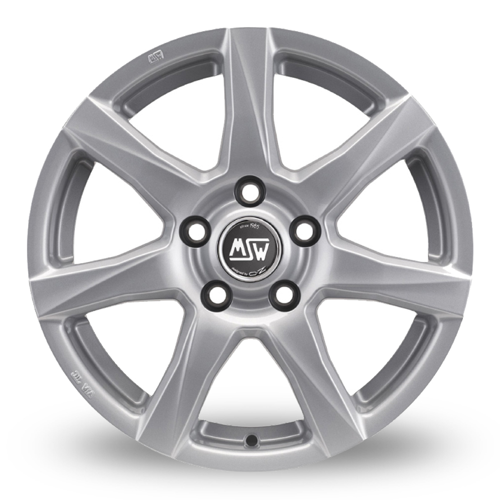 MSW (by OZ) 77 Silver 17" Alloy Wheels - Wheelbase