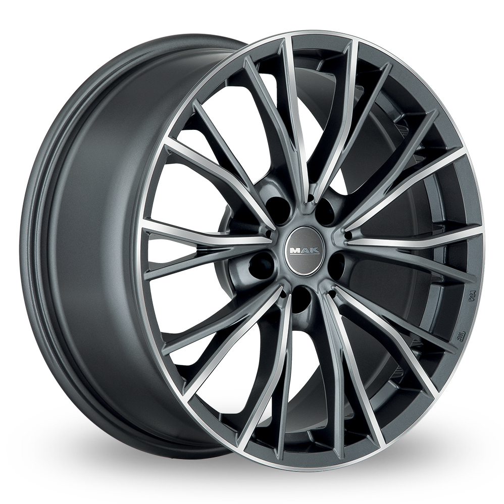MAK Mark Gun Metal Mirror Face 18" Wider Rear Alloy Wheels - Wheelbase