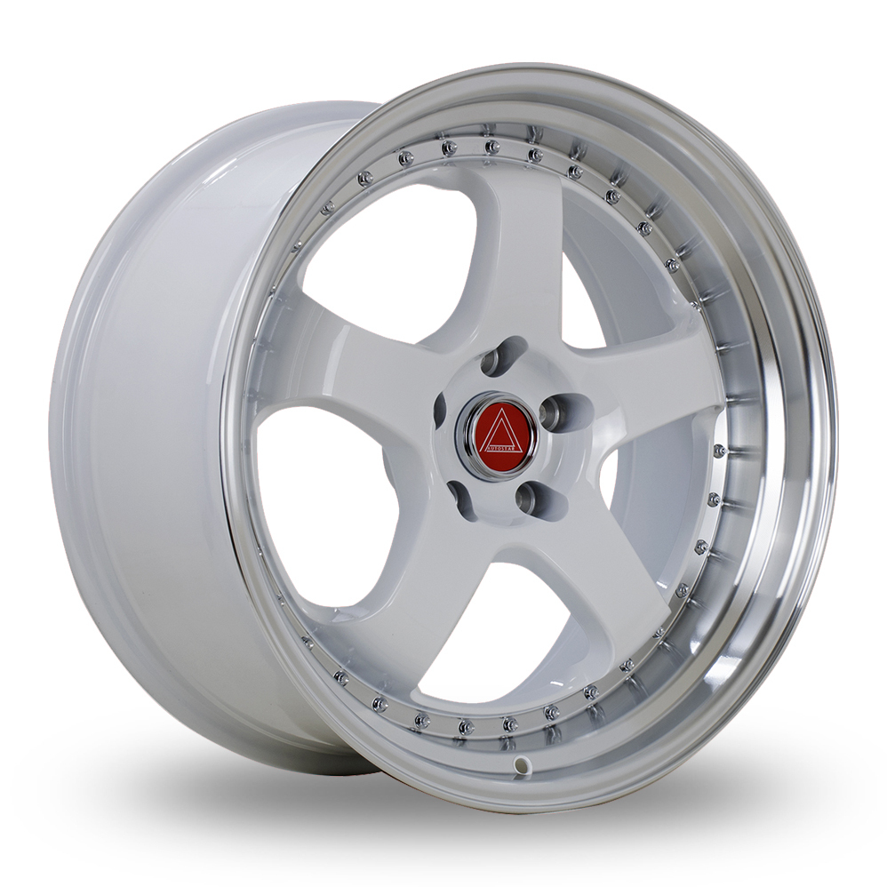 Autostar GT5R White Polished Lip 19" Wider Rear Alloy Wheels - Wheelbase