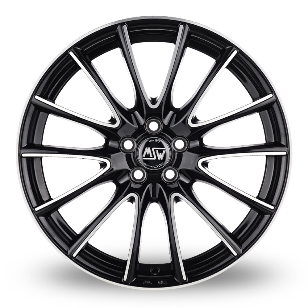 MSW (by OZ) 86 Black Polished 17" Alloy Wheels - Wheelbase