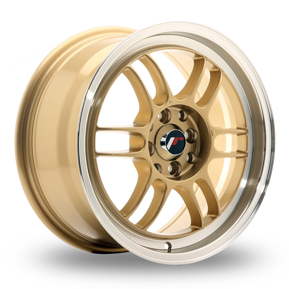 Japan Racing JR7 (7x16) Gold Machined Lip 16" Alloy Wheels - Wheelbase
