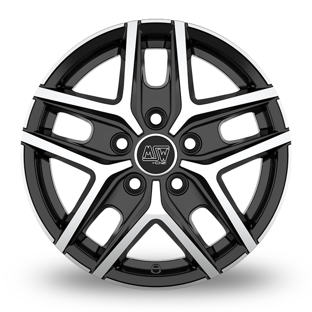 MSW (by OZ) 40 Van Black Polished 16" Alloy Wheels - Wheelbase