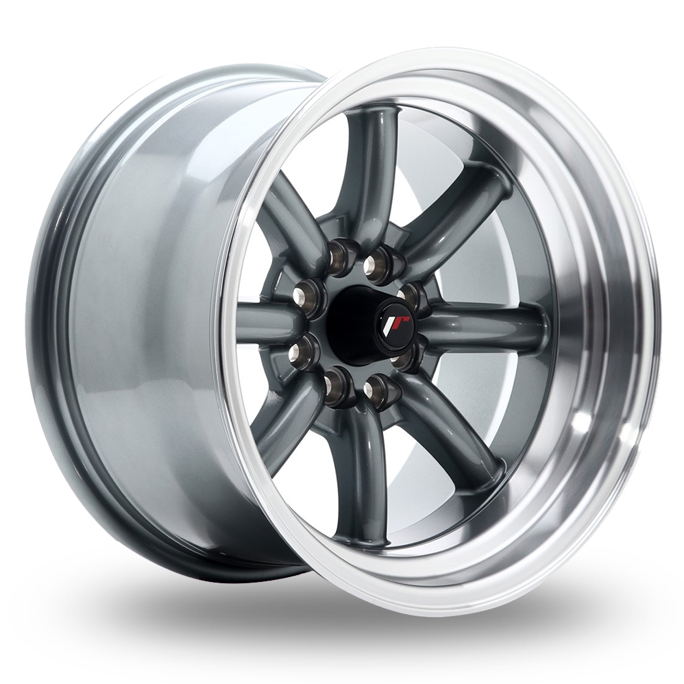 Japan Racing JR19 (9x15) Gun Metal Machined Lip 15" Alloy Wheels ...