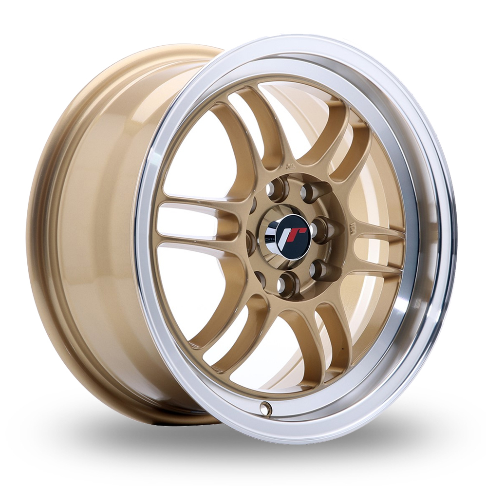 Japan Racing JR7 (7x15) Gold Machined Lip 15" Alloy Wheels - Wheelbase