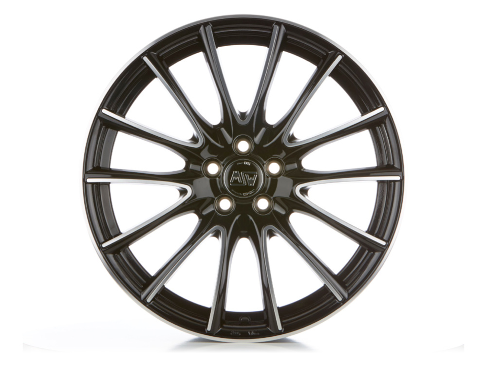 MSW (by OZ) 86 Black Polished 17" Alloy Wheels - Wheelbase